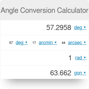 Angle Converter | Convert Degrees to Radians