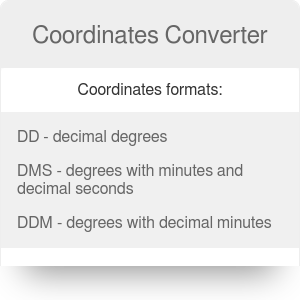 Coordinates Converter | Latitude and Longitude