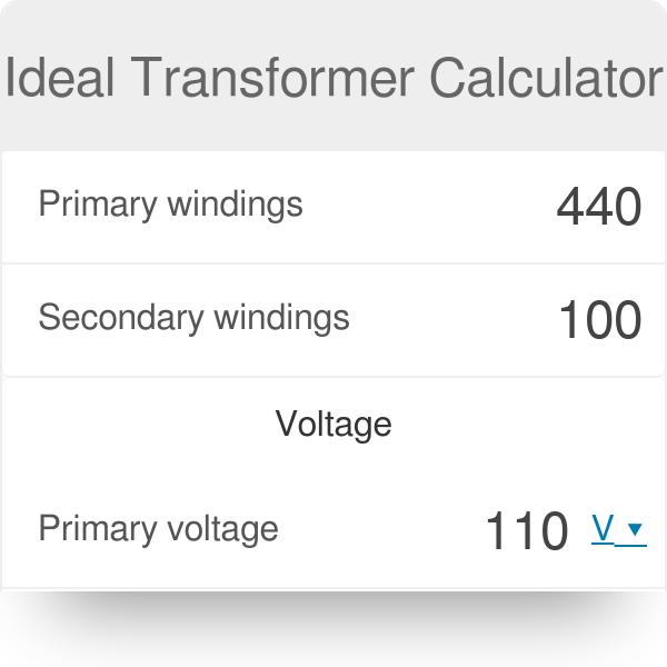 Transformer Voltage Calculator Calculate Voltage Drop In Transformer