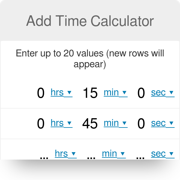 Add Minutes Calculator Calculator