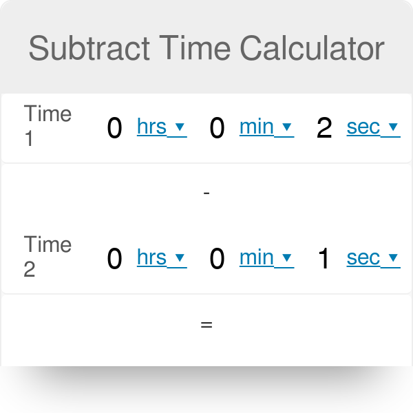 Emborracharse Moral Donante Subtracting Hours Calculator M quina De 