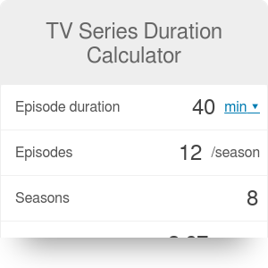 TV Series Duration Calculator