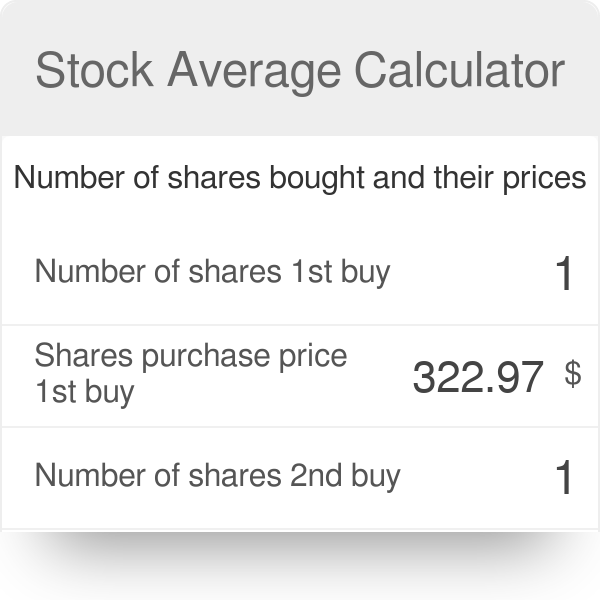 Average Share Price Calculator Online RobertBregan