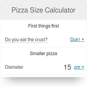 Pizza Size Calculator - Omni