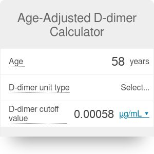 Age-Adjusted D-dimer Calculator