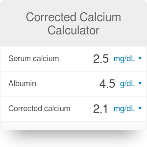 Corrected Calcium Calculator | Formula - Omni