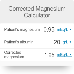 Corrected Magnesium Calculator | Definition | Formula - Omni