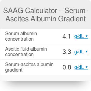Serum-Ascites Albumin Gradient Calculator - Omni