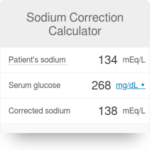 Sodium Correction Calculator