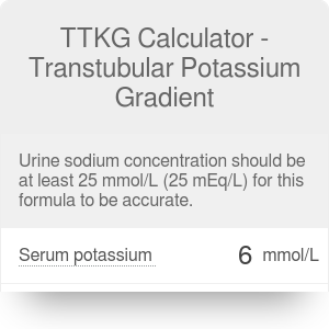 TTKG Calculator - Transtubular Potassium Gradient - Omni