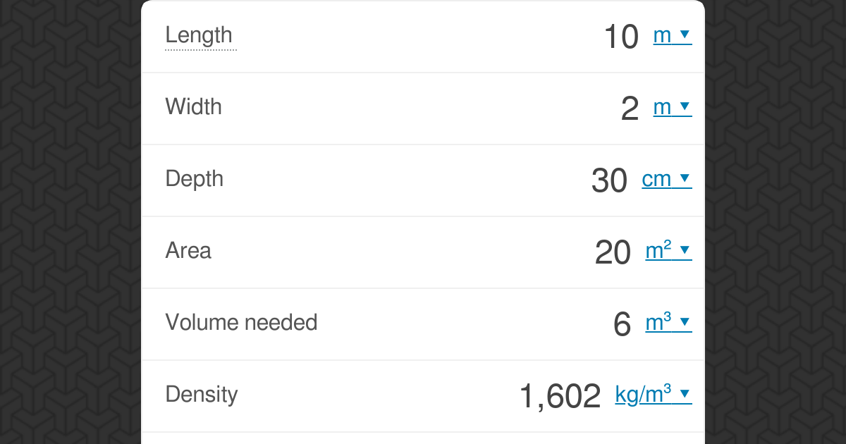 Sand Calculator - Omni