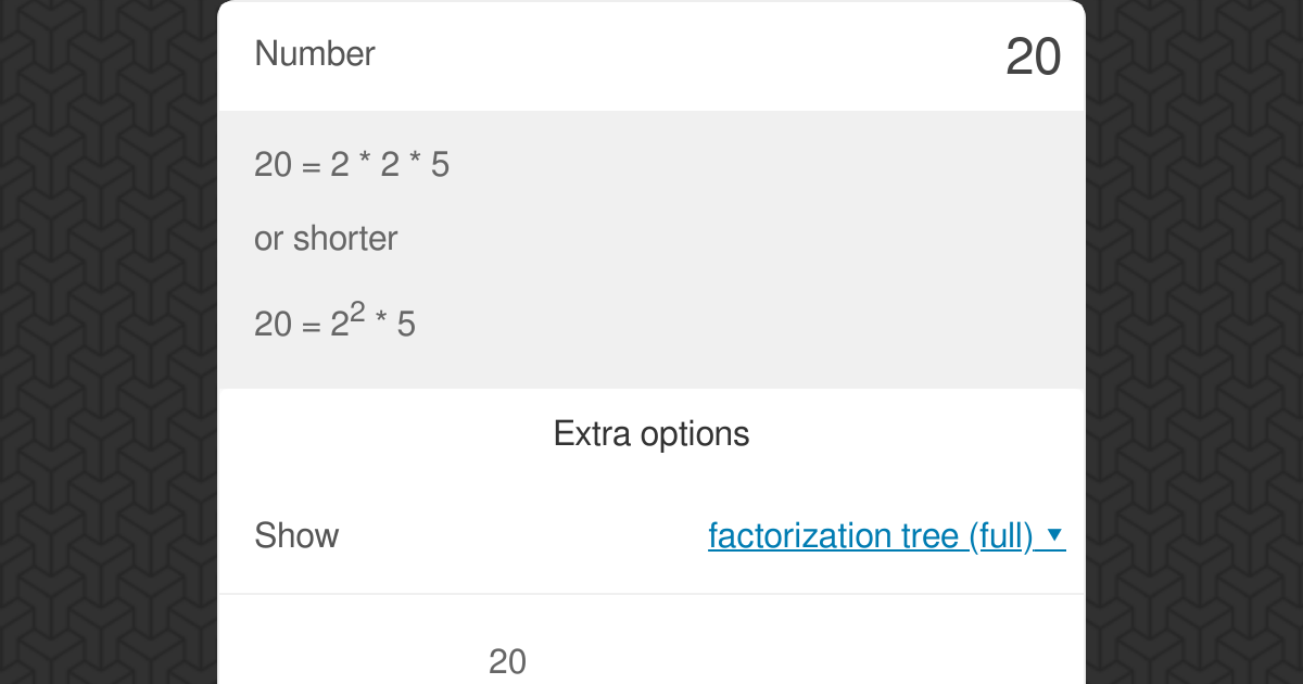 Prime Factorization Calculator Omni