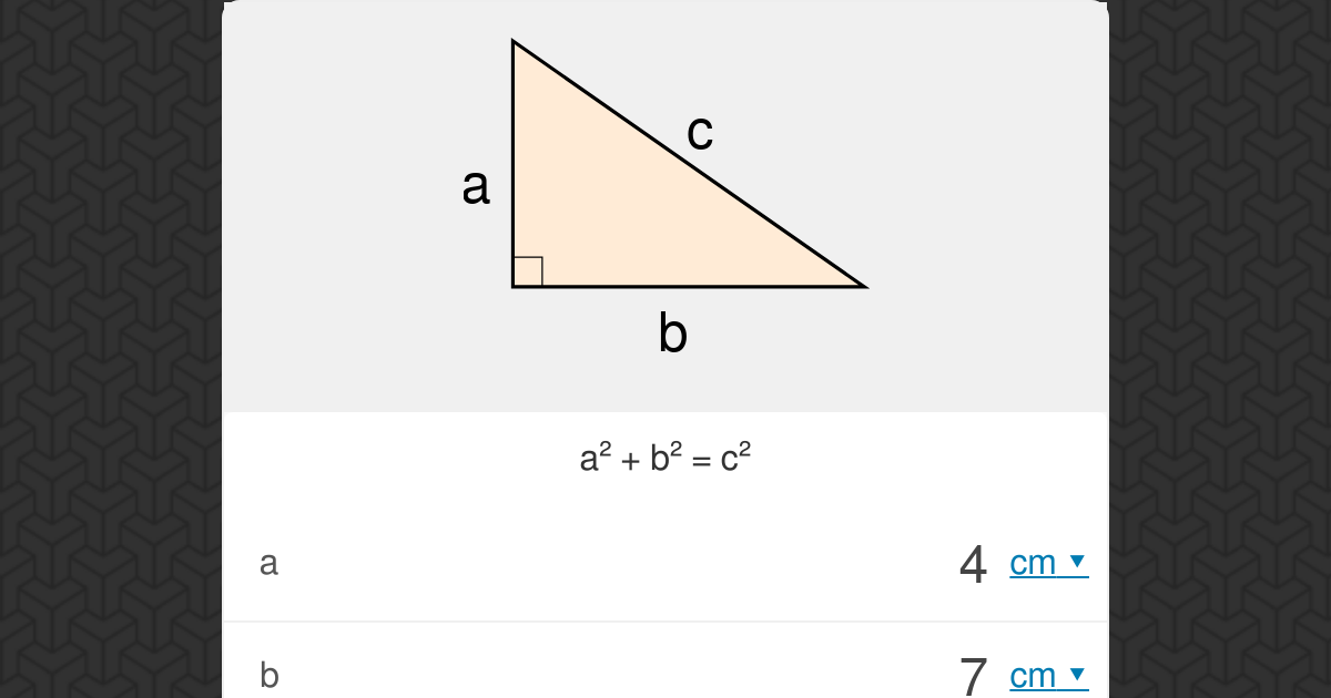 Pythagorean Theorem Calculator CalcTool: Pythagoras' Theorem