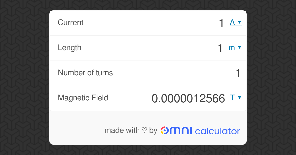 Solenoid Magnetic Field Calculator - Omni