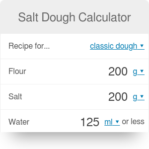 Salt Dough Calculator - Check Different Recipes!
