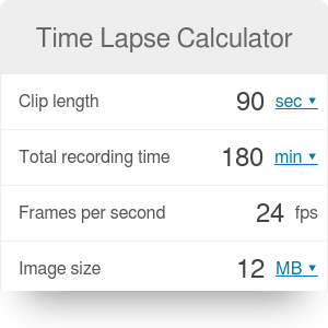 Time Lapse Calculator