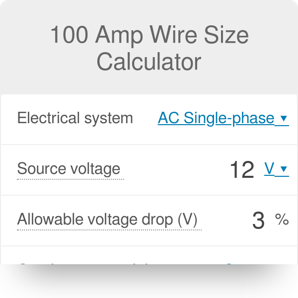 What Is The Correct Wire Size For 100 Amp Service 46 OFF