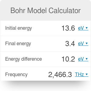Bohr Model Calculator