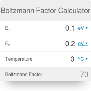 Boltzmann Factor Calculator - Omni