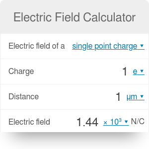 Electric Field Calculator