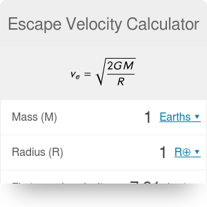 Escape Velocity Calculator - Omni