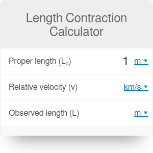 Length Contraction Calculator