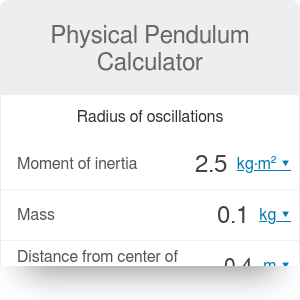 Physical Pendulum Calculator