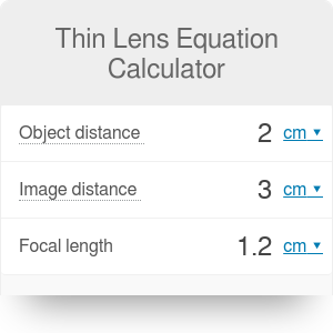 Thin Lens Equation Calculator