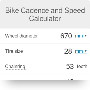 Bike Cadence and Speed Calculator - Omni