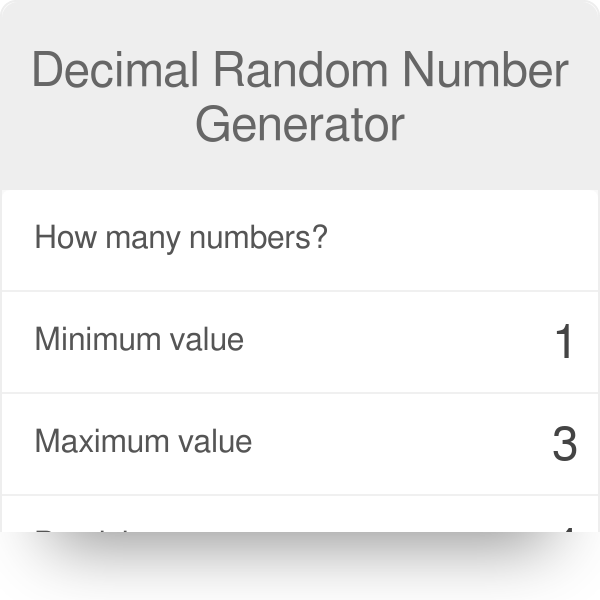 Schimb Valutar Permanent Cucerire Random Decimal Number Generator Munc 