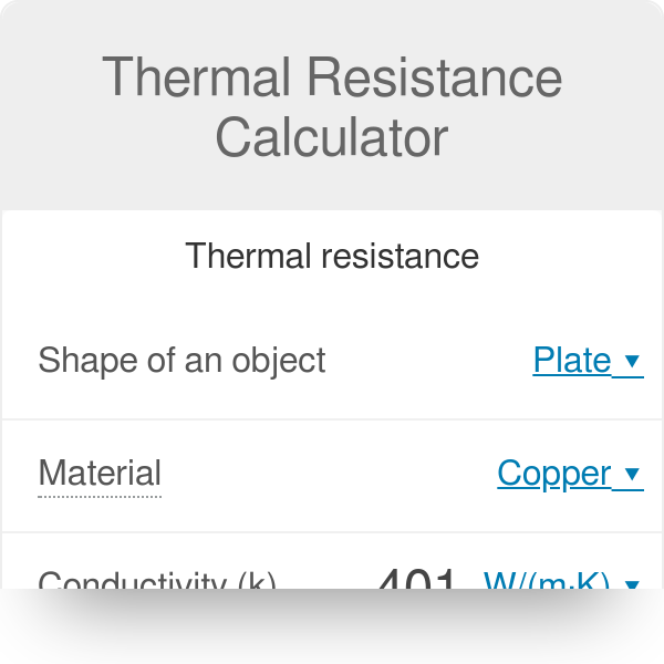 Thermal Resistance Calculator